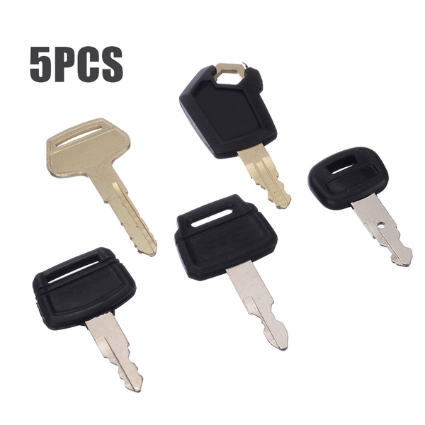5Pcs Practical Excavator Keys Set Caterpillar Hitachi Kobelco Komatsu ...