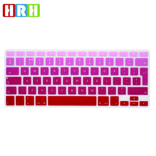 UK/EU Ombre Wood Color Style English Keyboard Cover Silicone Skin ...