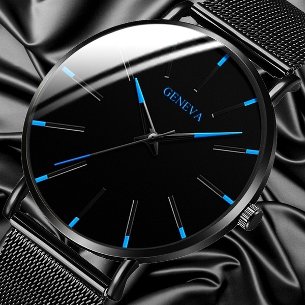 2020 Fashion Mens Business Minimalist Watches Luxury Ultra Thin ...
