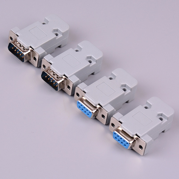 2Set RS232 DB9 female socket plug connector 9 pin copper RS232 adapter ...