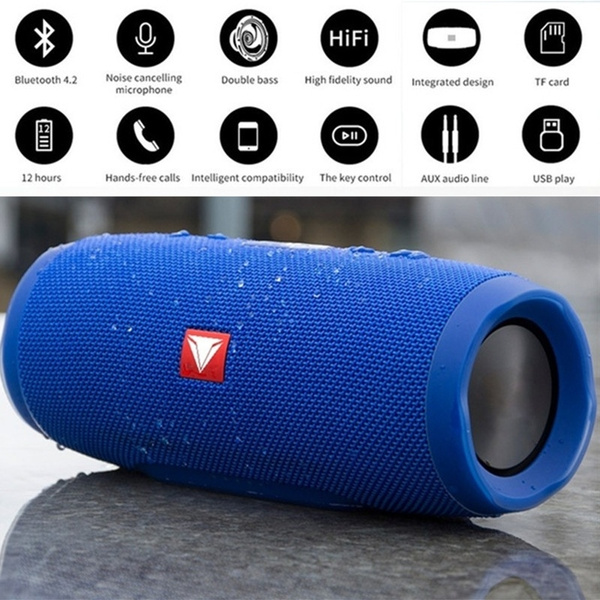 Outdoor Portable Waterproof Wireless Bluetooth Speaker Subwoofer Sound ...
