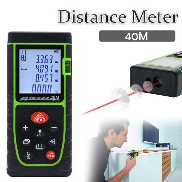 New 40m Handheld Digital Laser Distance Meter Range Finder Portable ...