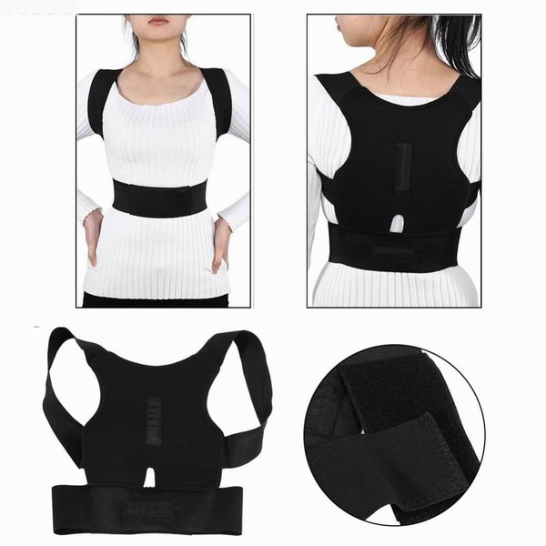 Professional 2Sizes Body Back Support Spandex Adjustable Magnet Posture ...