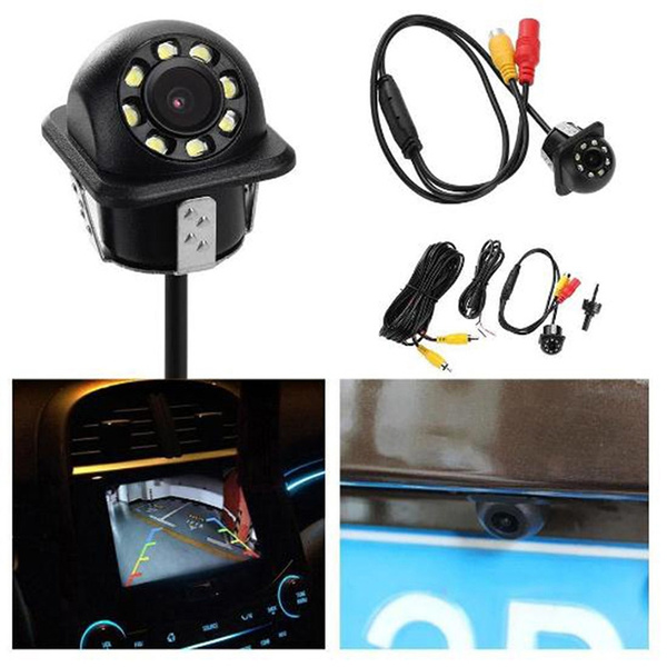 New 170° HD CMOS Car Rear View Backup Reverse Camera 8LED Night Vision ...