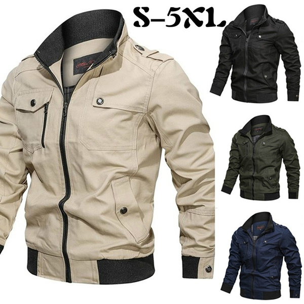 Men's Fashion Jackets Multi-Pockets Military Jackets | Wish