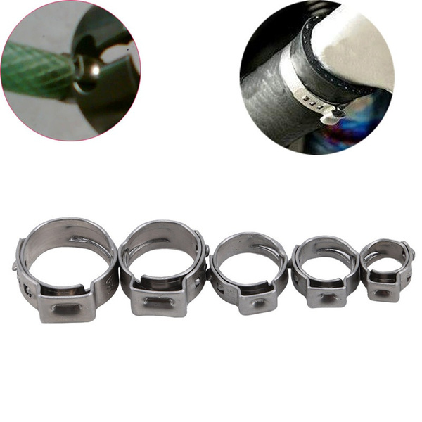 70pcs/box Single Ear Hydraulic Degree Pipe Hose Clamps Clips | Wish