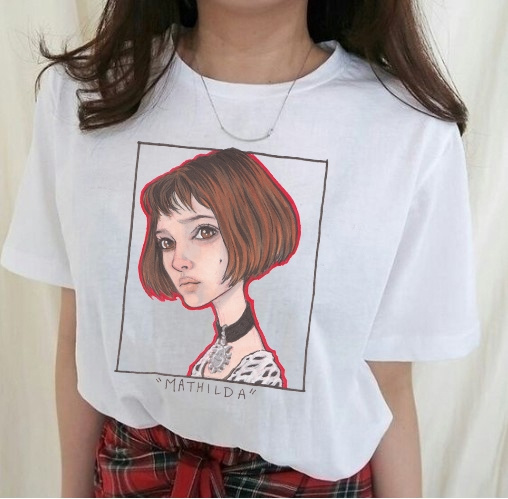 Mathilda Art Drawing Printed T Shirt Famous Movie Style Leon Mathilda ...