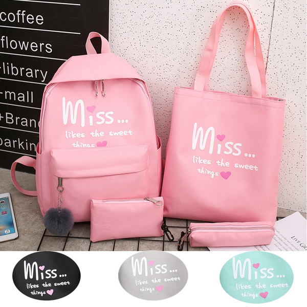 4Pcs/set Kids School Backpacks For Teenagers Back to School Gift for ...