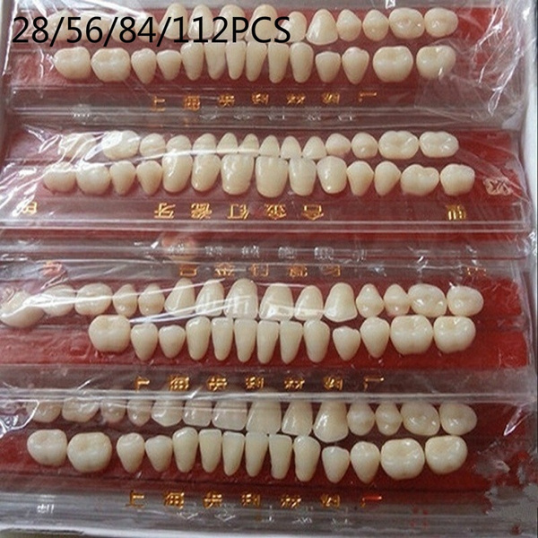 28/56/84/112PCS Resin teeth Dental Materials Colors Shade Guide Teeth ...