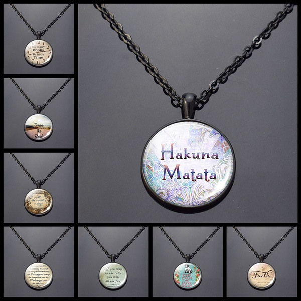 African Proverb"Hakuna Matata" Round Glass Inspirational Quote Faith ...