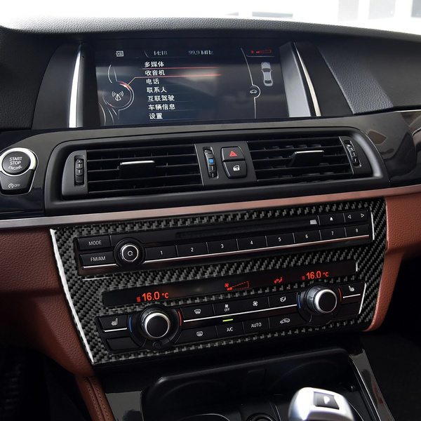 Real Carbon Fiber Auto Central Control CD Panel Decorative Frame ...
