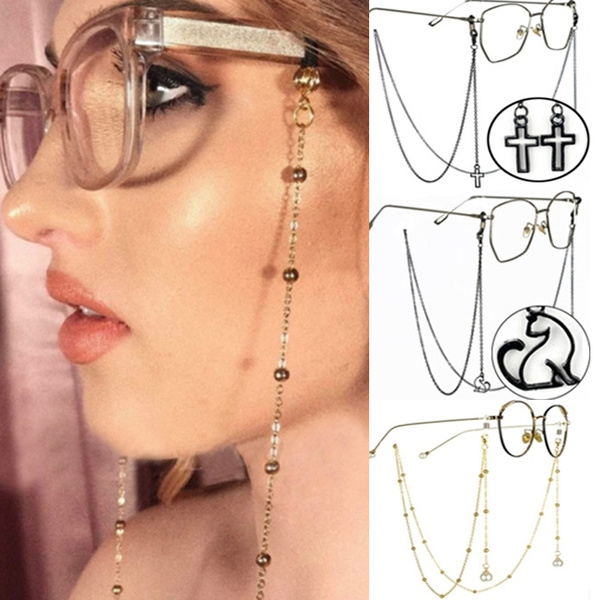 1 Piece Women Non-slip Hanging Chain Neck Glasses Chain Female Eyewear ...