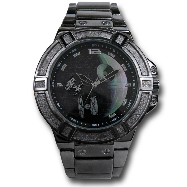 Star Wars Death Star Black Watch with Metal Band | Wish