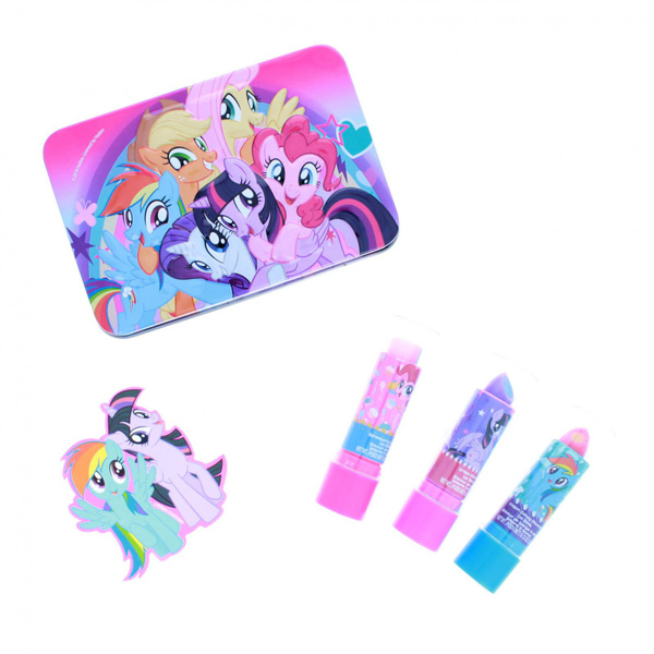 My Little Pony Flavored Lip Gloss Lip Stick Cosmetic 5 Piece Set With ...