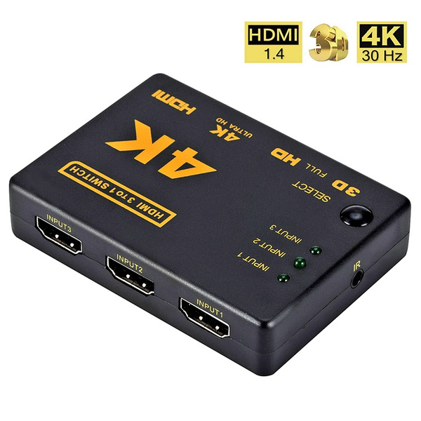 Mini HDMI Switcher 4K HD1080P 3 5 Port HDMI Switch Selector Splitter ...