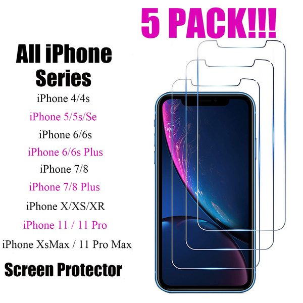 5Pack 9H 0.3mm HD Tempered Glass Screen Protector Film For iphone 6 6s ...