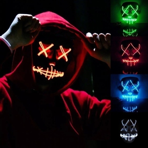 Fashion Mask LED Light Up Party Masks The Purge Election Year Great ...