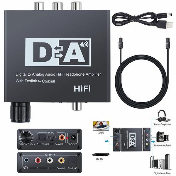 USB 192K Digital to Analog Aduio Converter with Volume Control | Wish