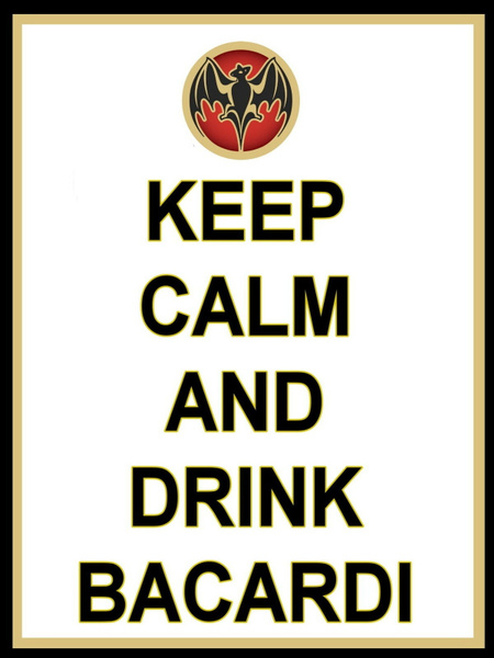 Keep Calm and Drink Bacardi Retro Metal Sign Rum Beer Signs Pub Bar | Wish