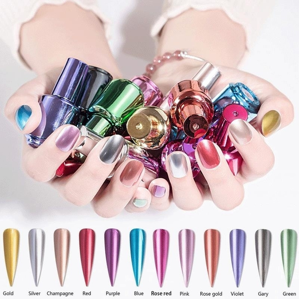 Classic Fashion 12 Colors Gorgeous Mirror Effect Nail Polish Magic ...