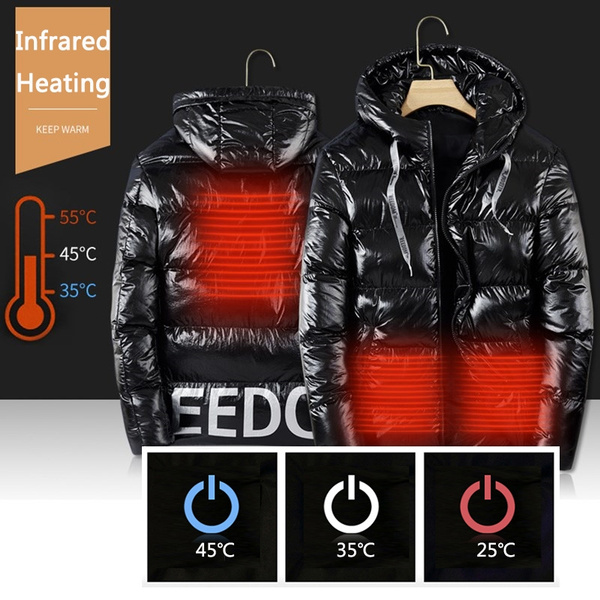 Wterproof Intelligent Infrared Heating Men Jacket Vest USB Electric ...