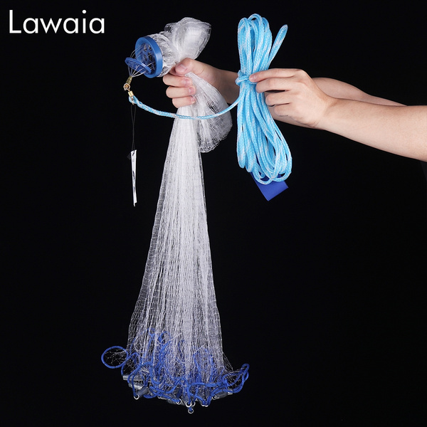 Lawaia Easy throw Cast Net Diameter 2.4-4.8m/8-16ftAmerican Style ...