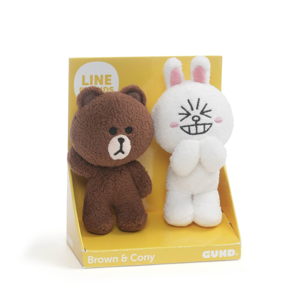Line Friends Brown and Cony 4 Inch Plush Set of 2 | Wish