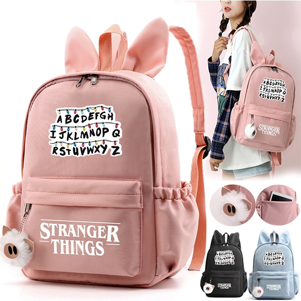 2019 New Stranger Things Backpack with Rabbit Ears Shoulder Bag ...