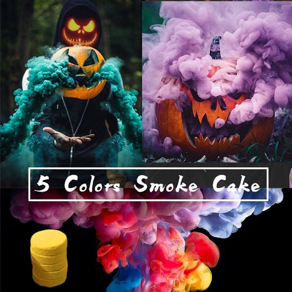 5 Colors Round Bomb Colorful Smoke Cake Smoke Effect Show Photography ...