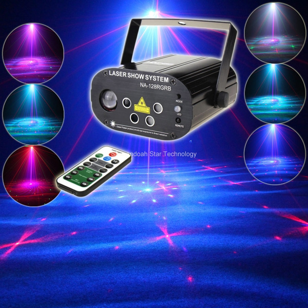 MINI 5 Lens Remote RGB Laser 96 Patterns Projector LED Club Party Bar ...