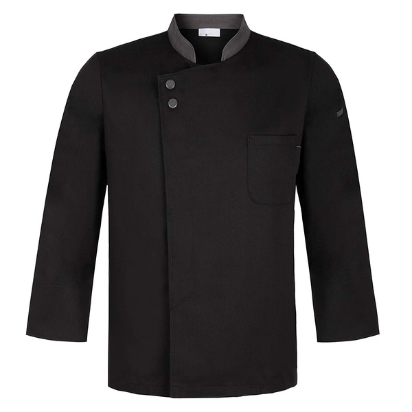 Chef Coat Jacket Men Women Long Sleeve Stand Collar Hotel Restaurnat F ...