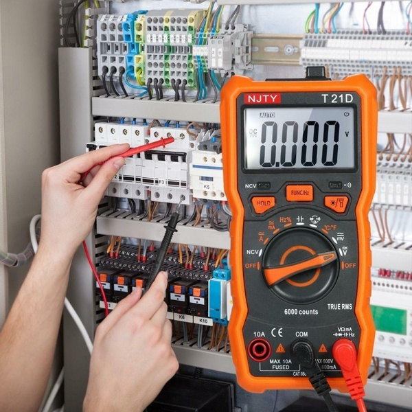 T21D 6000 Counts Digital Multimeter Non Contact True RMS Volt Meter ...