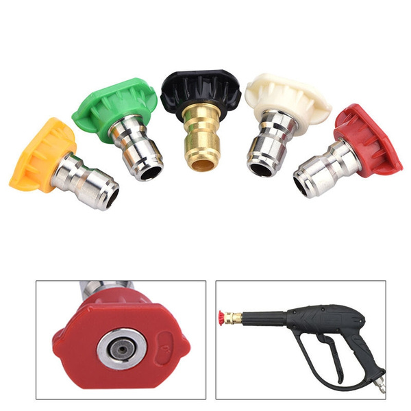 5pcs High Pressure Washer Spray Nozzles Set Variety Degrees for Quick ...