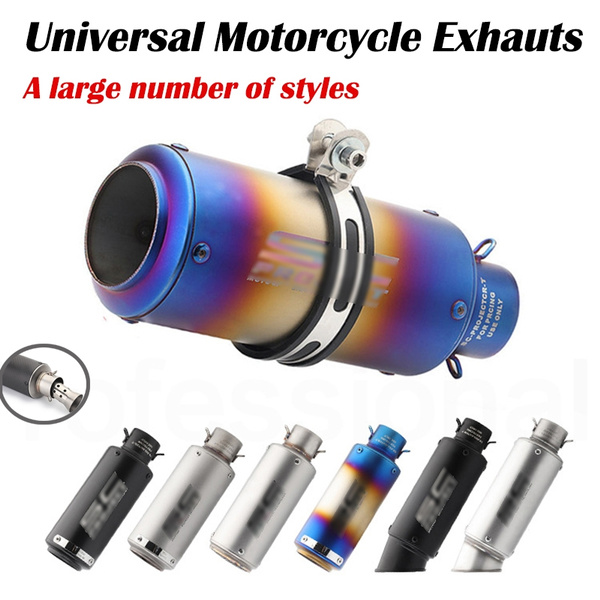 36-51mm&60mm Universal Motorcycle Exhaust Tip Muffler Pipe with ...