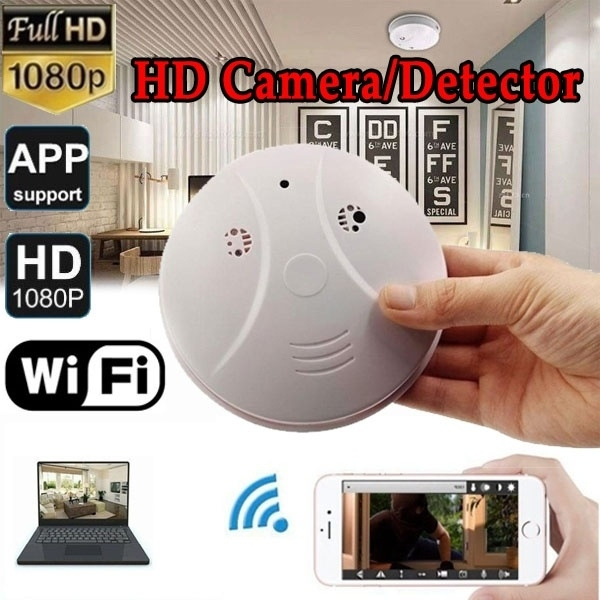 HD 1080P WiFi Hidden Camera Spy Camera Smoke Detector Mini Video ...