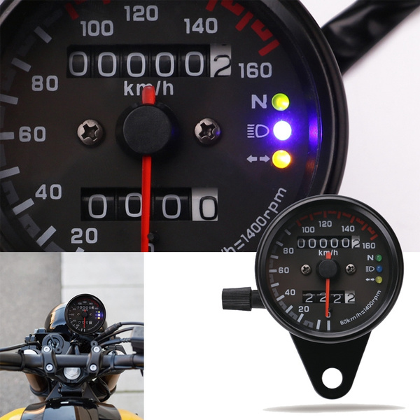 Universal Motorcycle Speedometer 12v Motorcycle Parts Odometer Dual ...