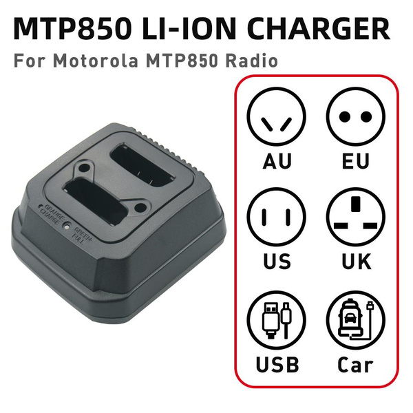1Pcs 2-Bank EU US Desktop Li-ion Battery Charger For Motorola MTP850 ...
