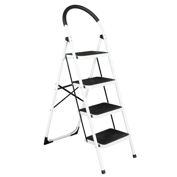 Folding Stool Heavy Duty Industrial Lightweight 4-Step Iron Ladder ...