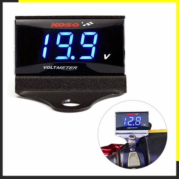 Motorcycle KOSO Voltmeter With Bracket Waterproof Digital Voltage Meter ...