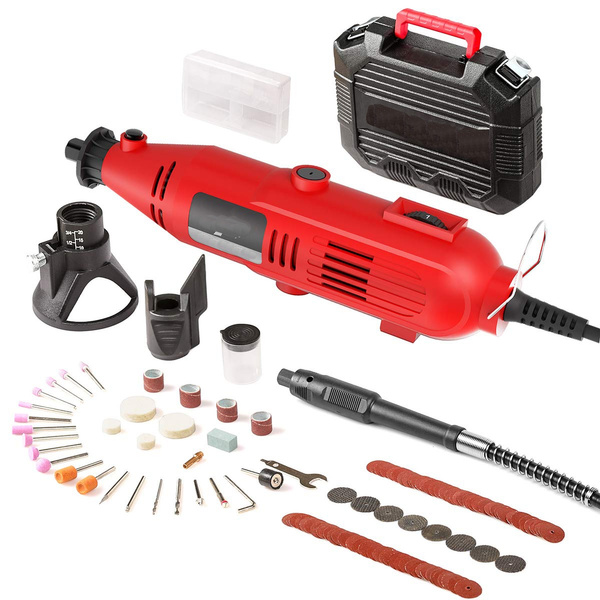 High Performance Rotary Tool Kit with 107 Accessories, 3 Attachments ...