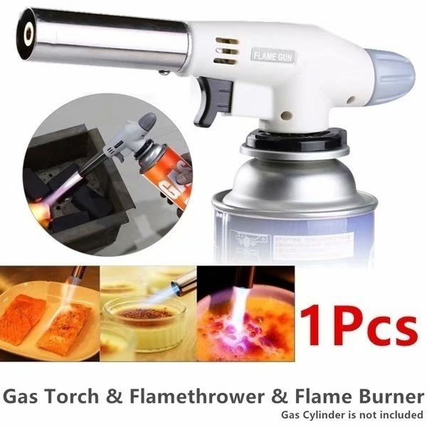 Portable Cassette Gas Torch Spray Gun Burner Flamethrower for Outdoor ...