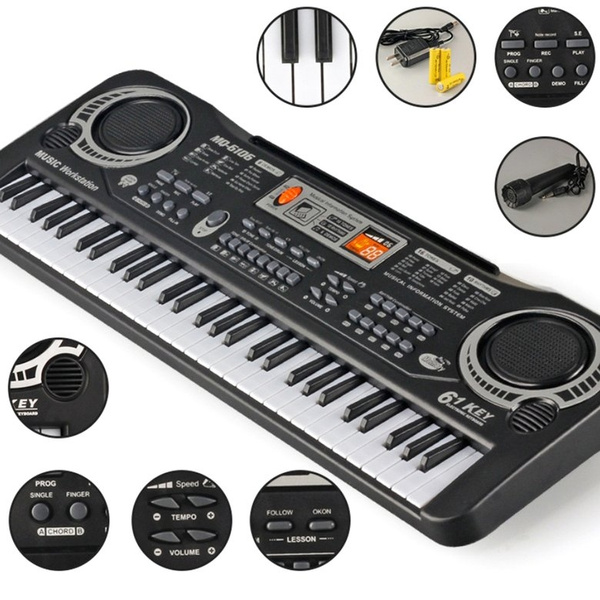 61 Key Kids Electronic Digital Keyboard Electric Organ With Random ...