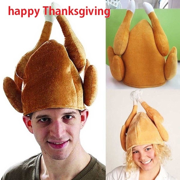 2019 new Thanksgiving Day Funny Plush Roasted Turkey Hat Party Festival ...