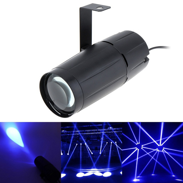 Mini Spotlight 5W LED Blue Beam Pinspot High Bright Stage Single Color ...