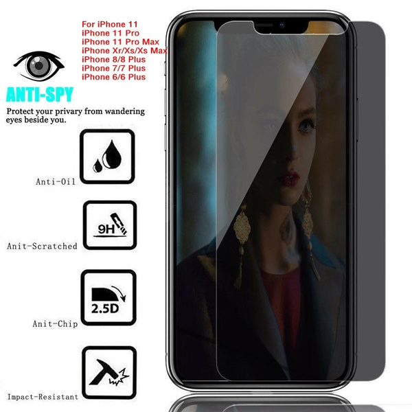 Anti-Spy Peeping Privacy Tempered Glass Screen Protector for IPhone 11 ...