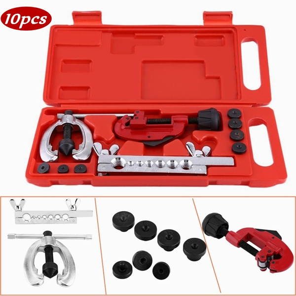 NEW 10pc Pipe Flaring Kit Brake Fuel Tube Repair Flare Tool Set With ...