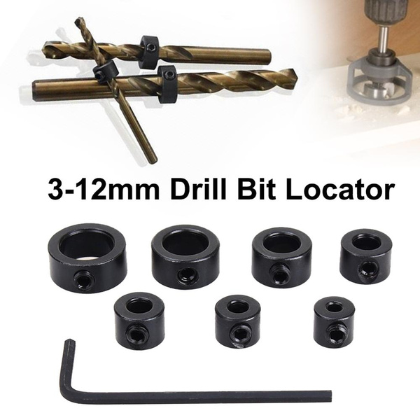 8pcs/Lot 3-12mm Drill Bit Carbon Steel Drill Bit Limiter Locator Ring ...