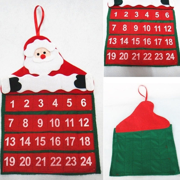 Santa Claus Calendar Christmas calendar Xmas ELK Advent Calendar Cute ...
