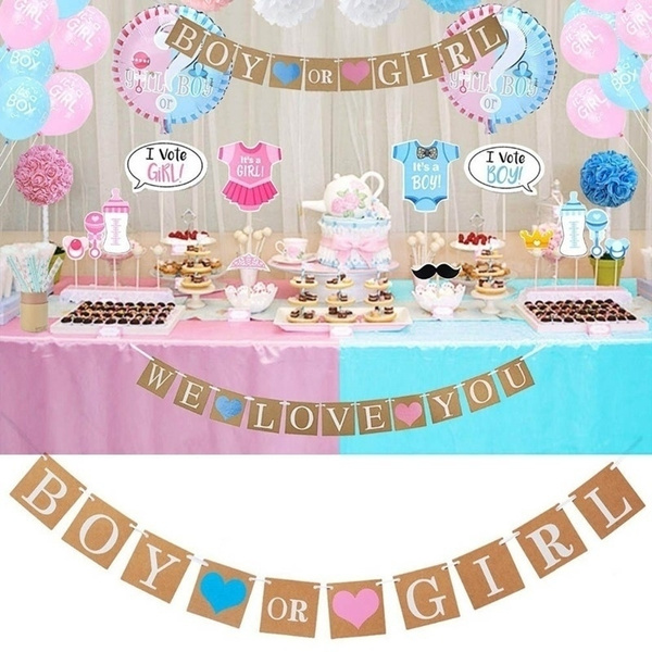 First Birthday Party Decor Boy or Girl Gender Reveal Confetti Balloons ...