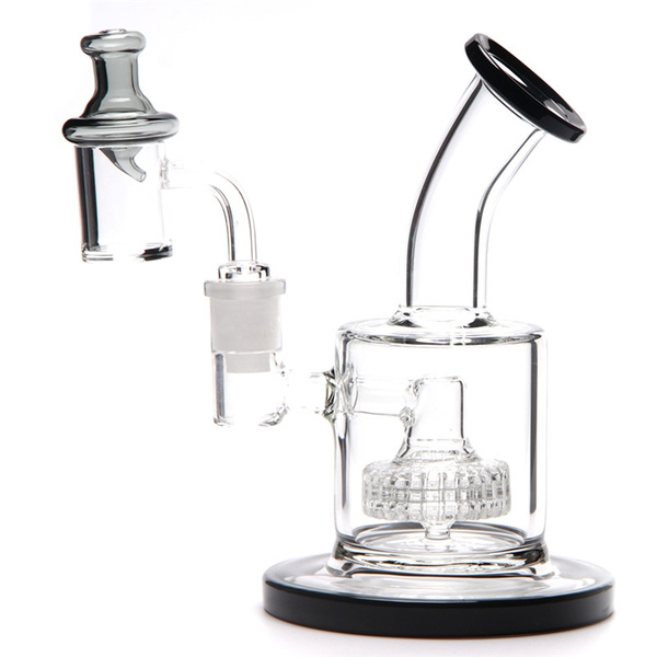 6 Inches Glass Water Pipe with 14mm Quartz Banger and Carb Cup | Wish